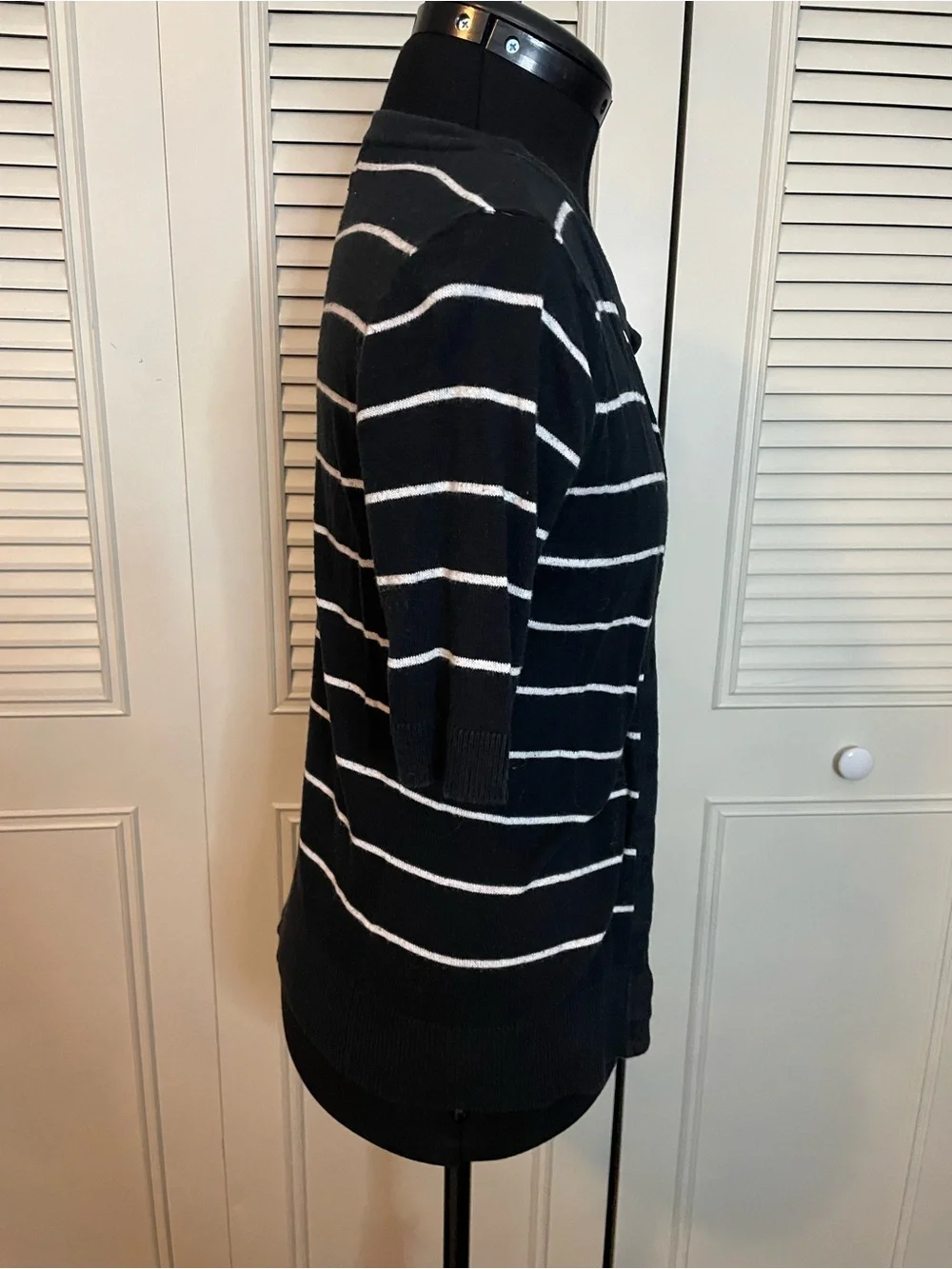 Merona | Sweaters | Merona Black And White Striped Cardigan Sweater ...